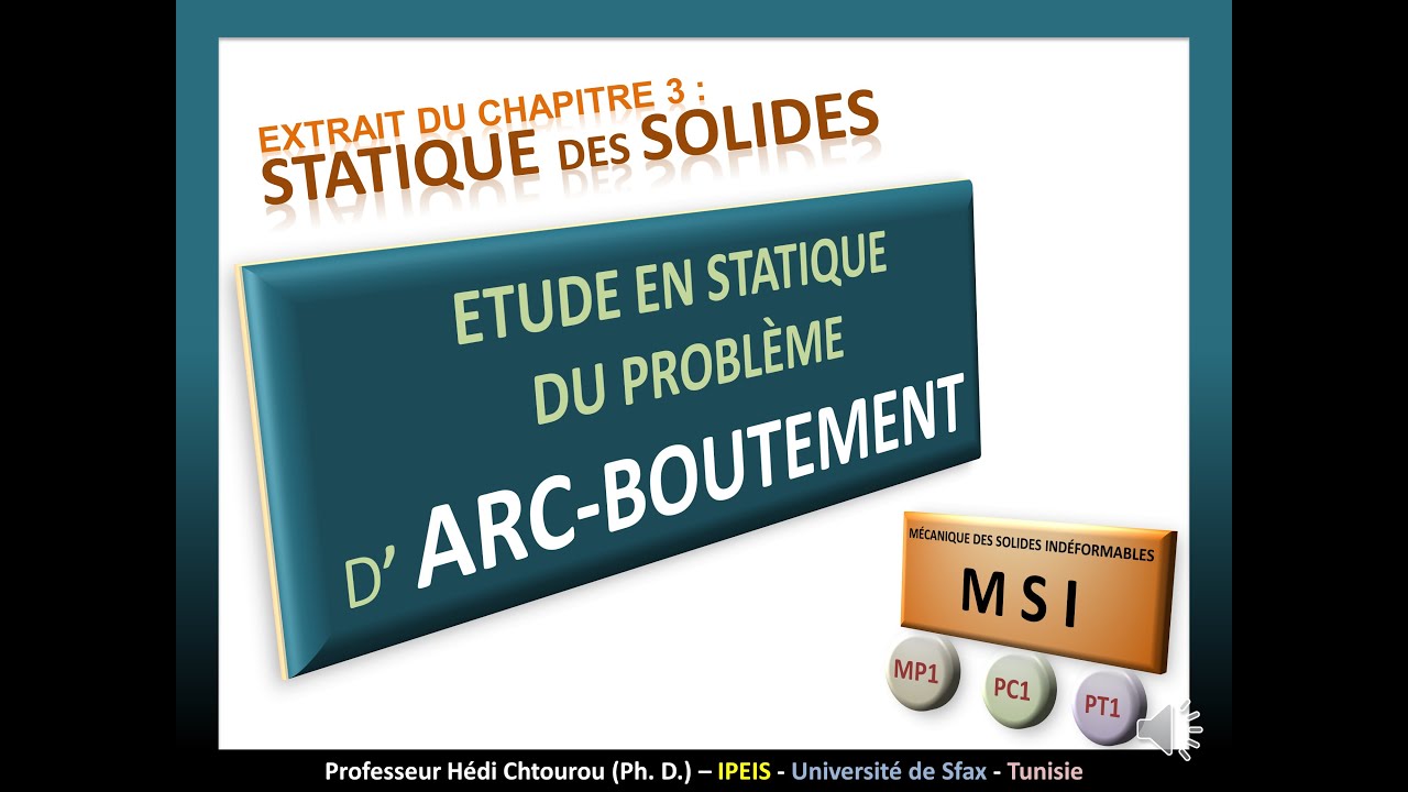 Chapitre 3 : Statique/ arc-boutement - YouTube