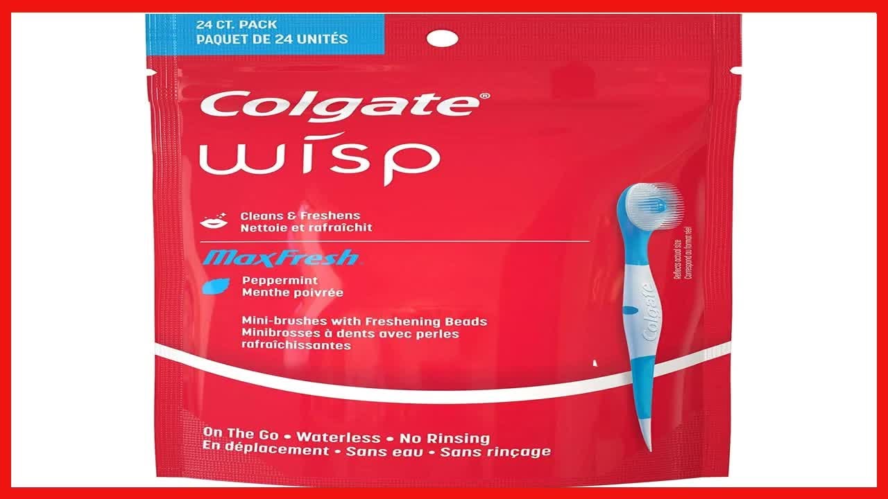 Colgate Max Fresh Wisp Disposable Mini Toothbrush, Peppermint - 24 ...