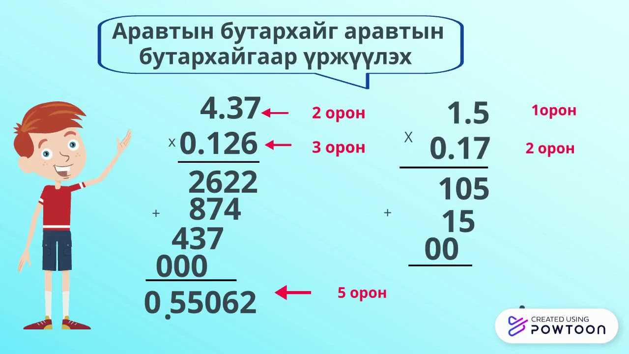 аравтын бутархайг үржүүлэх бататгах хичээл1 Youtube