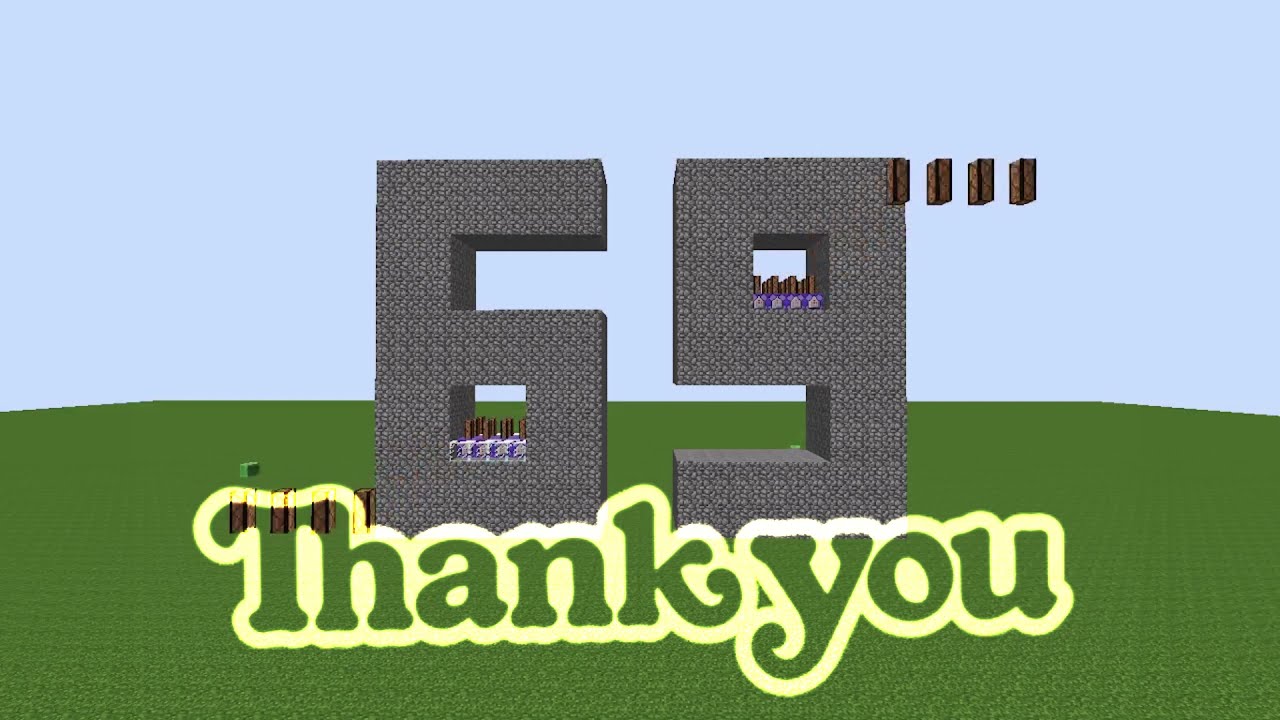 Making 69 with giant blocks | Minecraft - YouTube