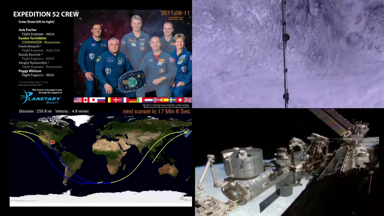 ISS Above Featuring live video from NASA's HDEV cameras on board the ...