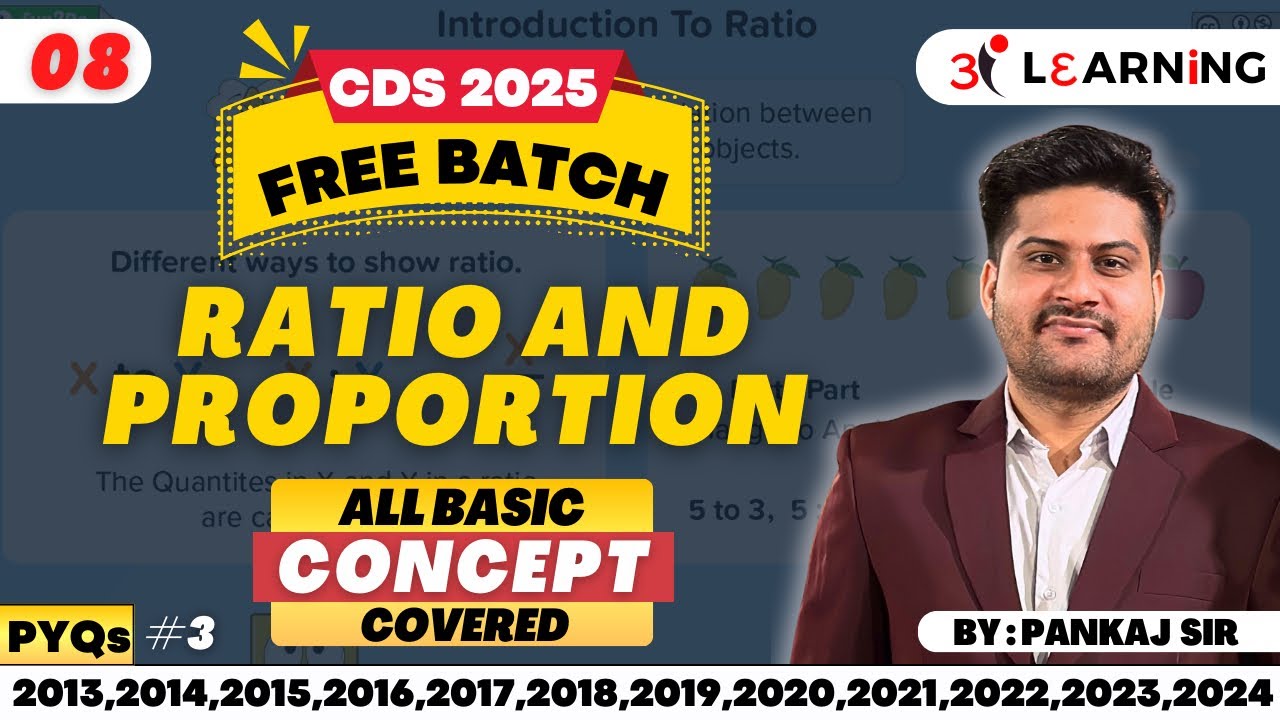 CDS Ratio & Proportion PYQ | CDS Maths Past Year Questions # ...