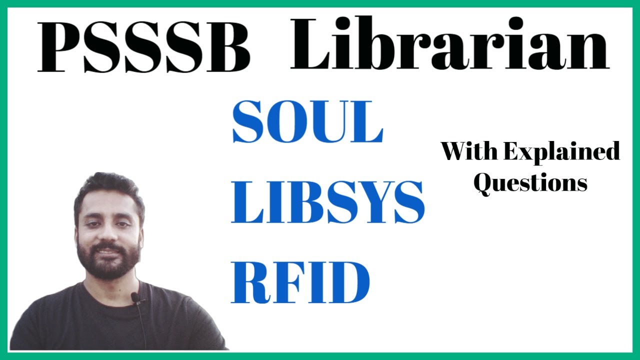 SOUL LIBSYS RFID | Punjab Librarian Exam Computer Questions - YouTube