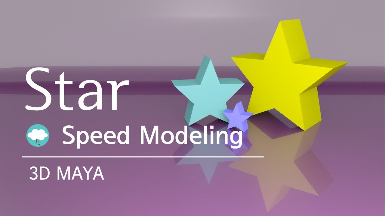 Easiest 2 ways to create a star, speed modeling, 3D Maya - YouTube