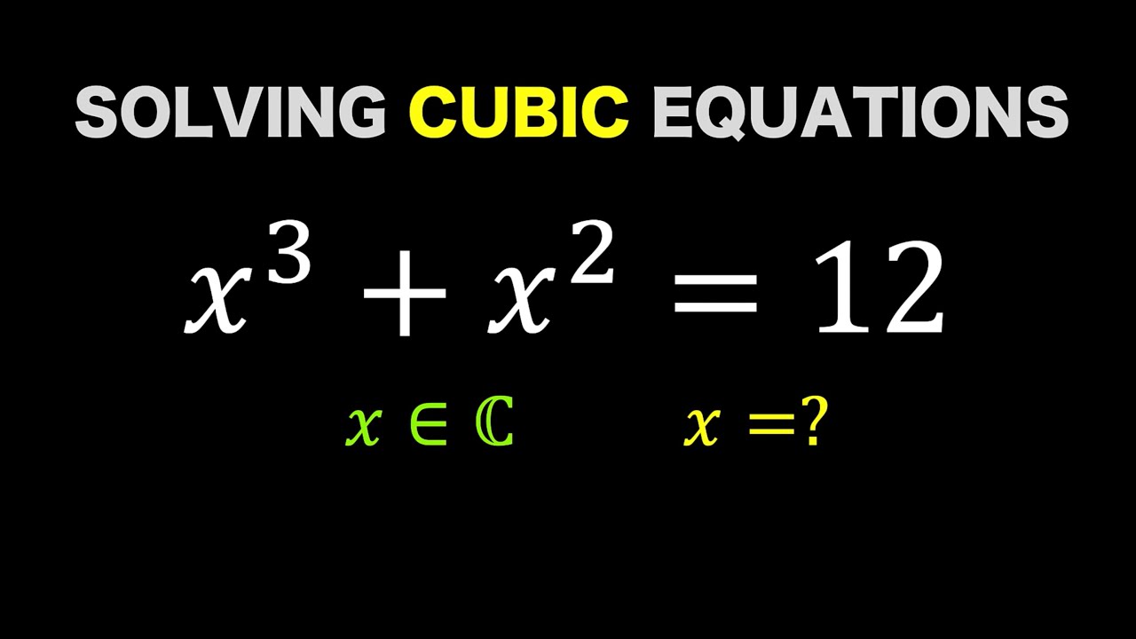 Complex Solution of a Cubic Equation - YouTube