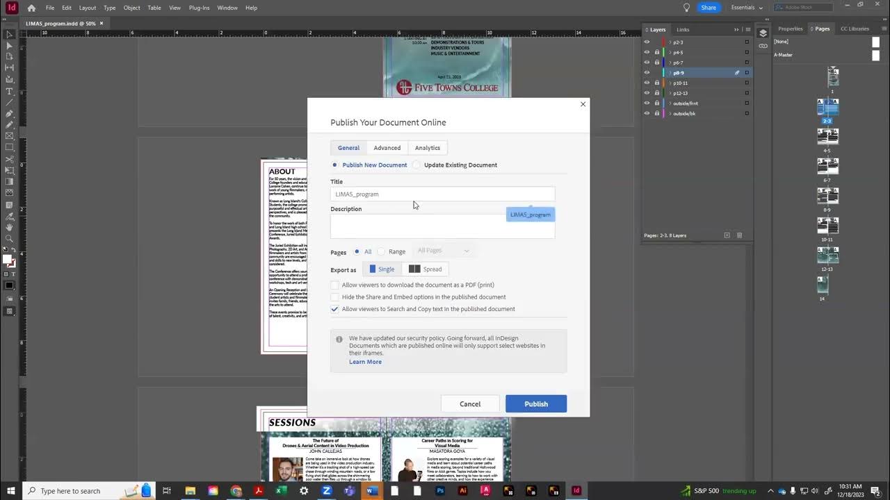 Adobe InDesign : HowTo: Publish Online - YouTube
