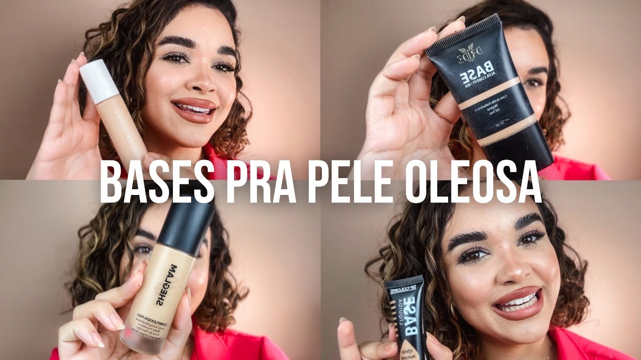 TOP 5 MELHORES BASES PARA PELE OLEOSA - YouTube