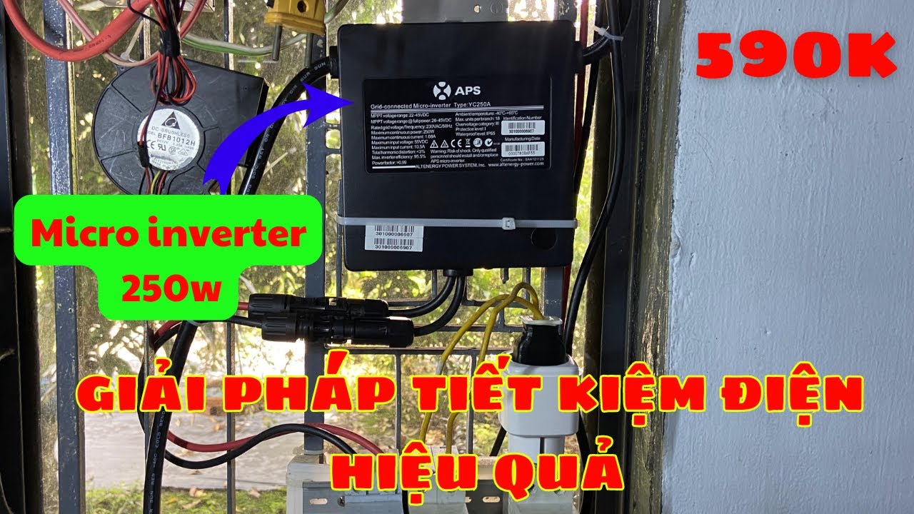 Biến Tần Hòa Lưới Mini APS 250W - Giải pháp tiết kiệm tiền điện hiệu ...