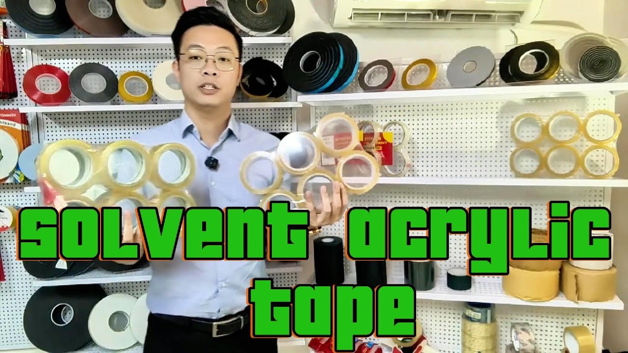 Tape solvent,tan solvent acrylic adhesive tape,solvent based acrylic ...