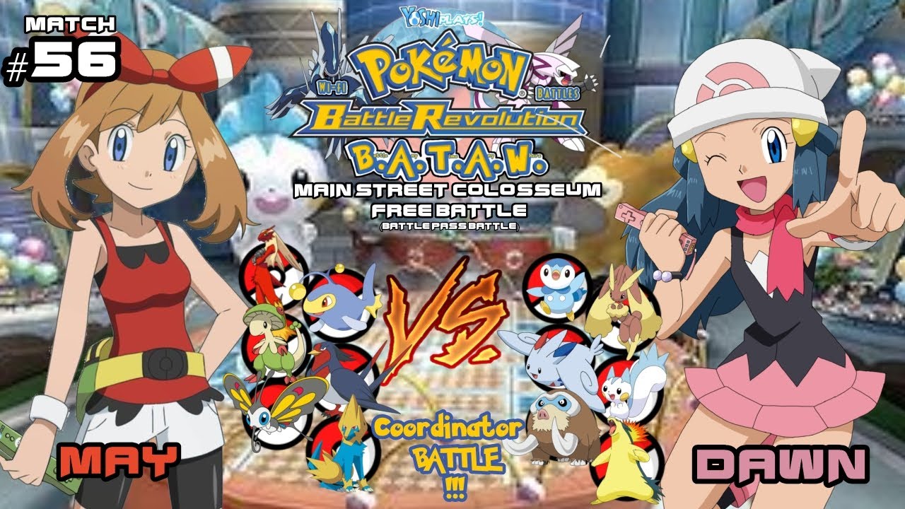 Pokemon Battle Revolution BATAW (Wi-Fi Battles) Match #56: May vs. Dawn ...