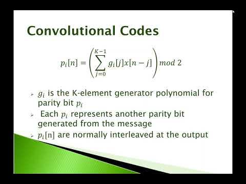 EECE-474 Modern Comm Sys Convolutional Coding - YouTube