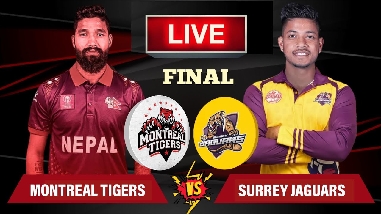 Montreal Tigers Vs Surrey Jaguars Final Live | Sandeep Lamichhane vs ...