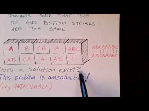 Lecture 46/65: The Post Correspondence Problem - YouTube
