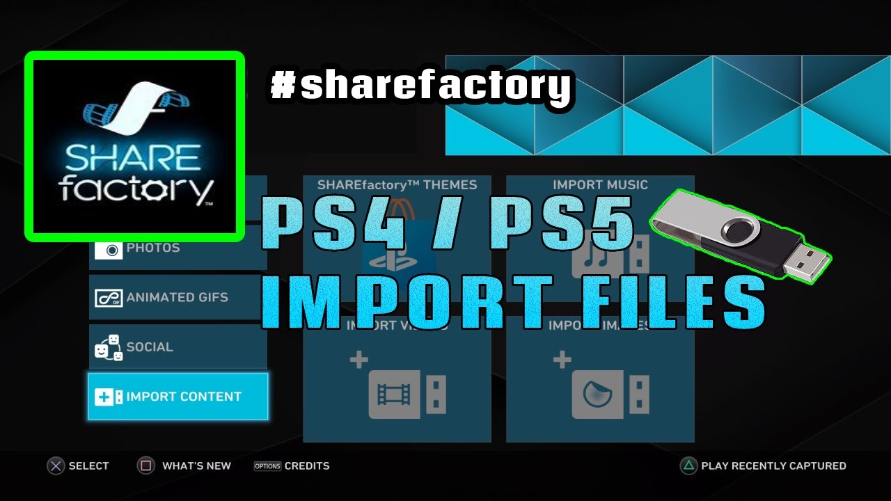 How to import files into share factory PS4/PS5 - YouTube