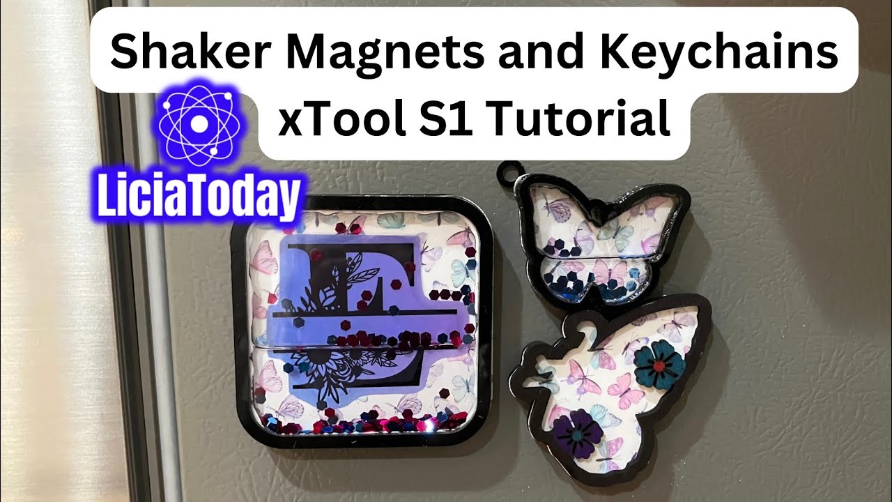 Laser Cut Shaker Keychain and Magnets Tutorial xTool S1 - YouTube