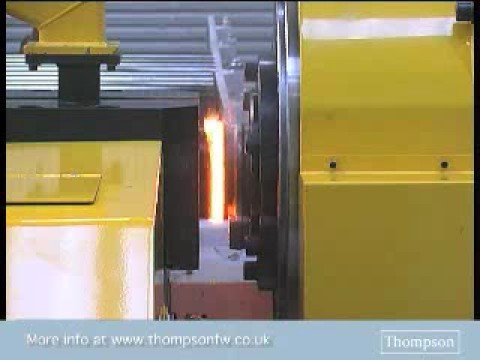 Friction welding truck trailer beam axles. - YouTube