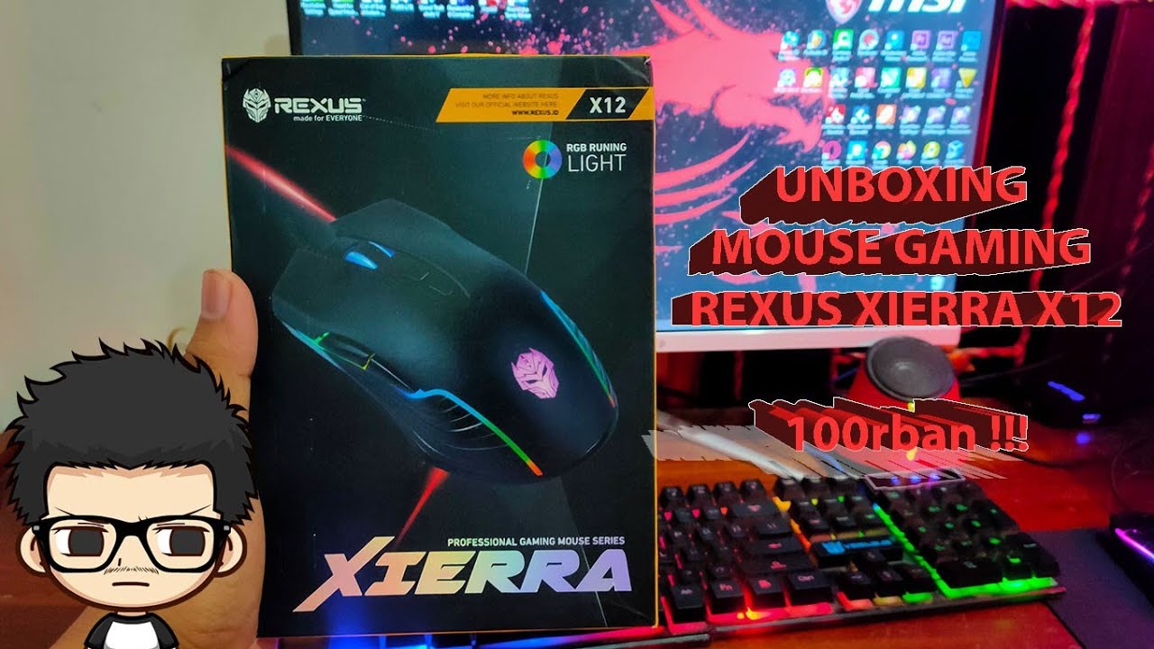 Unboxing Mouse Gaming Murah 100rban !! Rexus Xierra X12. - YouTube