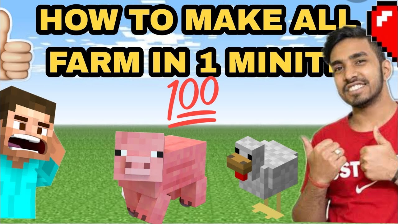 HOW TO MAKE ALL ITEMS FARM IN 1 MINITE MINECRAFT SURVIVAL - YouTube