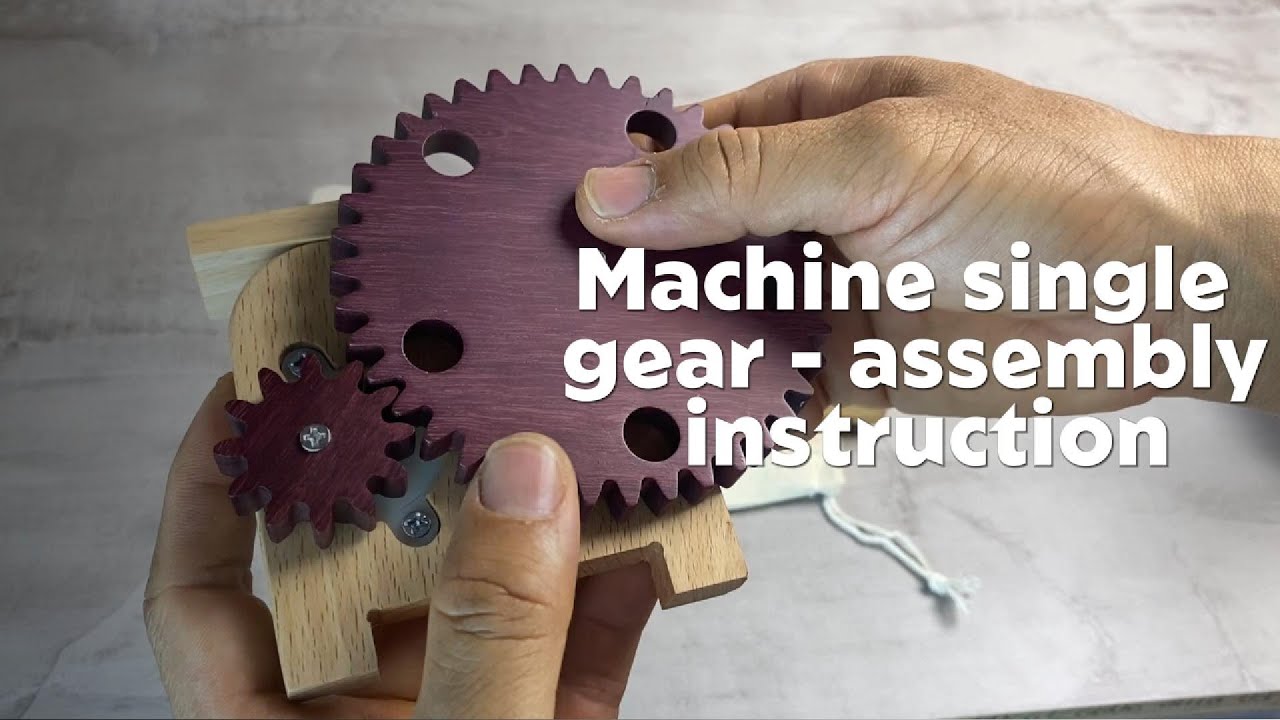 Single gear assembly instruction - YouTube