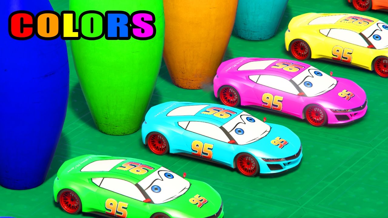 McQueen Colors Numbers Learning w Cars Cartoon for Kids & Fun Colors ...