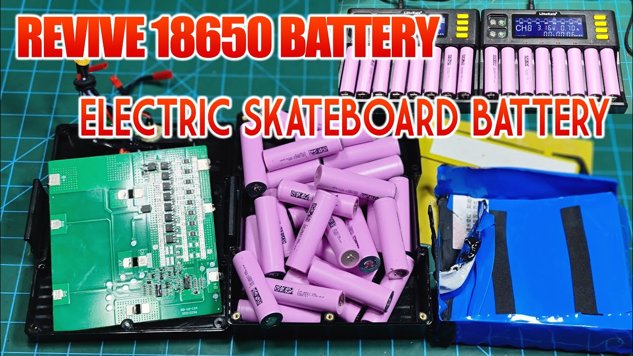 Revive 18650 Li-ion Battery Cell in Electric Skateboard - YouTube