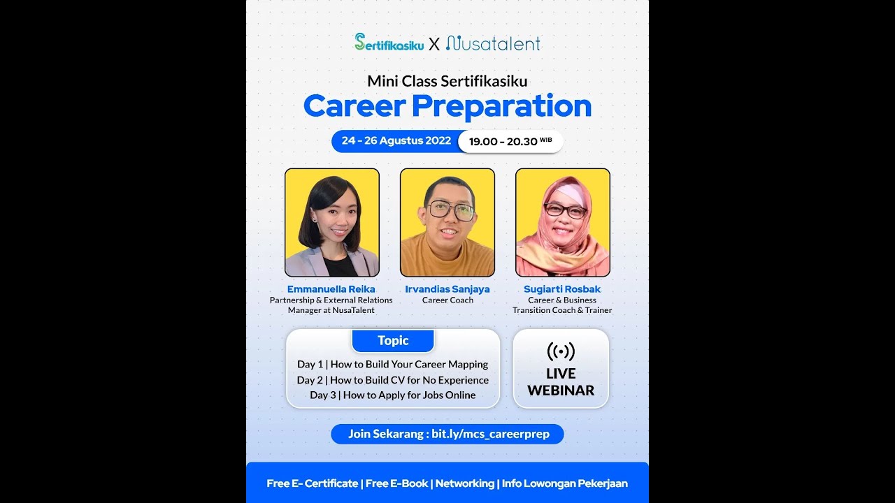Mini Class Sertifkasiku - "How to Build CV for No Experience " With ...