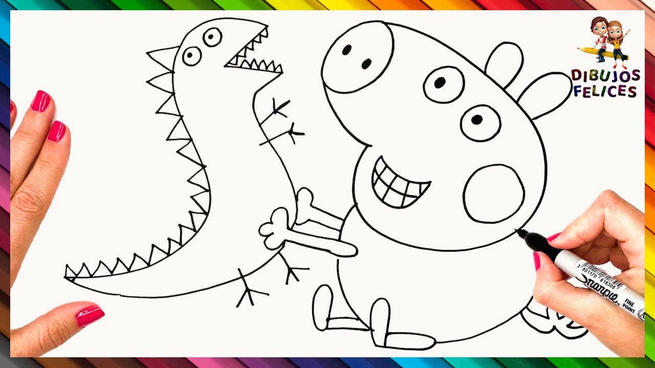 Cómo Dibujar A George Pig De Peppa Pig 🐷 Dibujos Para Niños - YouTube