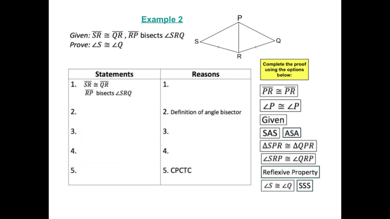 4.8 Example 2 - CPCTC Proof - YouTube