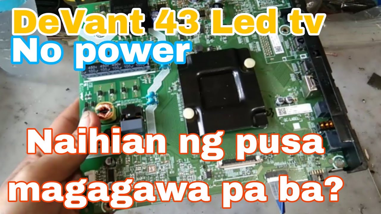 Devant 43 inches led tv no power ‖water damege - YouTube