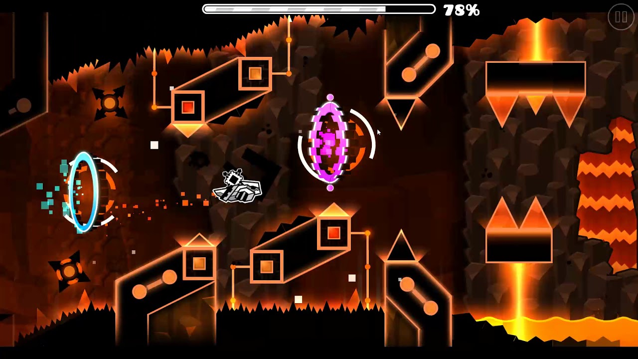 Geometry dash [2.11] Fire Level (Easy Demon) by Dudex. - YouTube