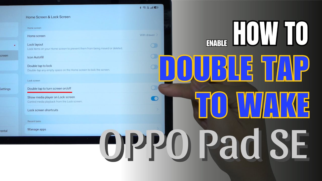 How to Double tap to wake up OPPO Pad SE - YouTube