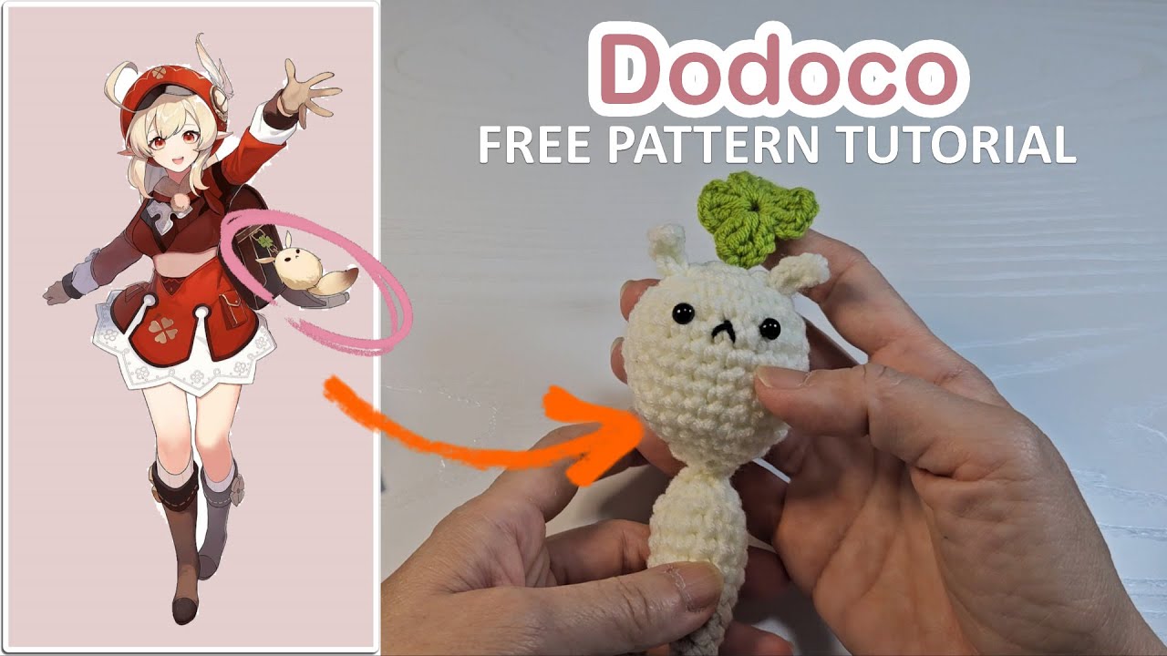 How To Crochet Dodoco Plushie Bag Charm & Keychain - Inspired By ...