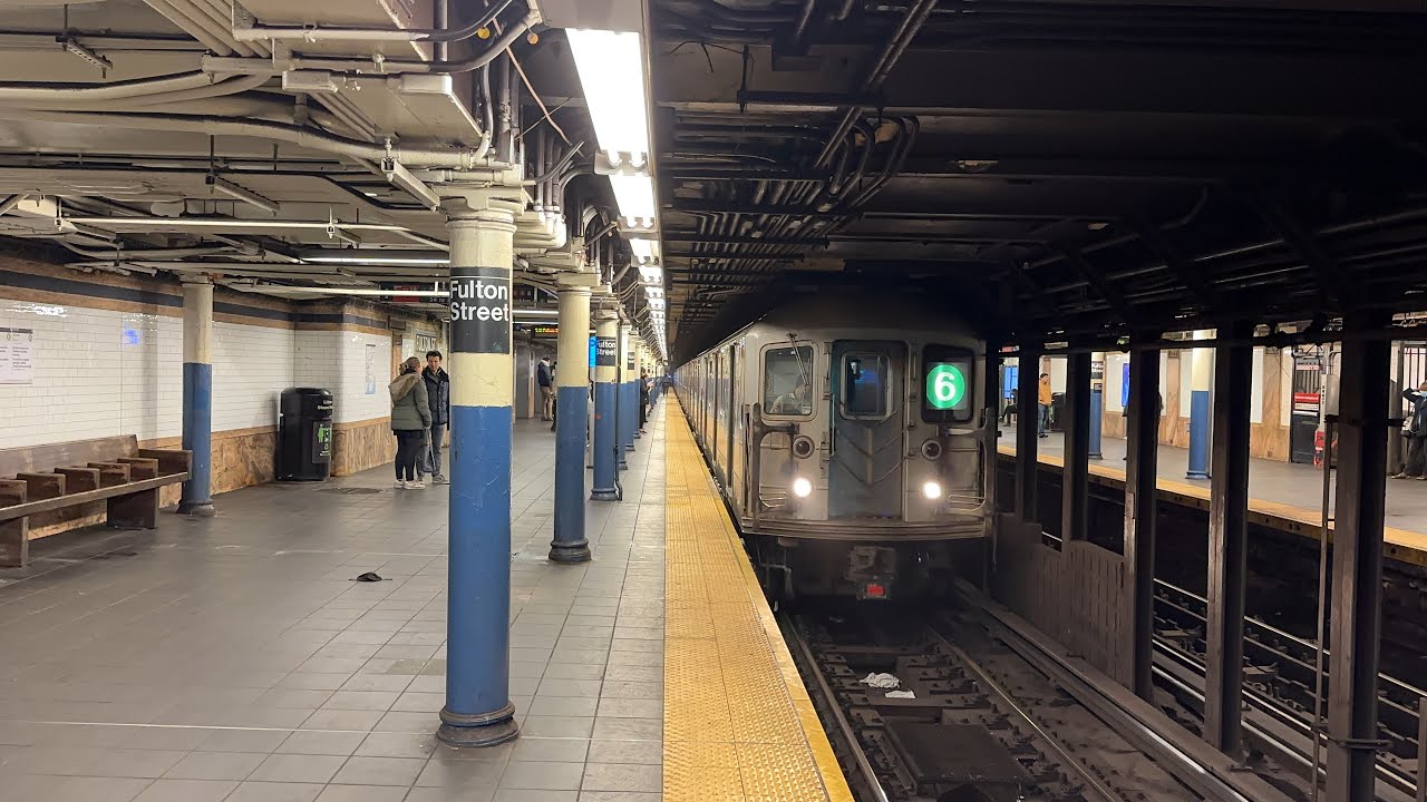 R62A/R142/R142A Uptown 4,5,6 Trains At Fulton Street - YouTube