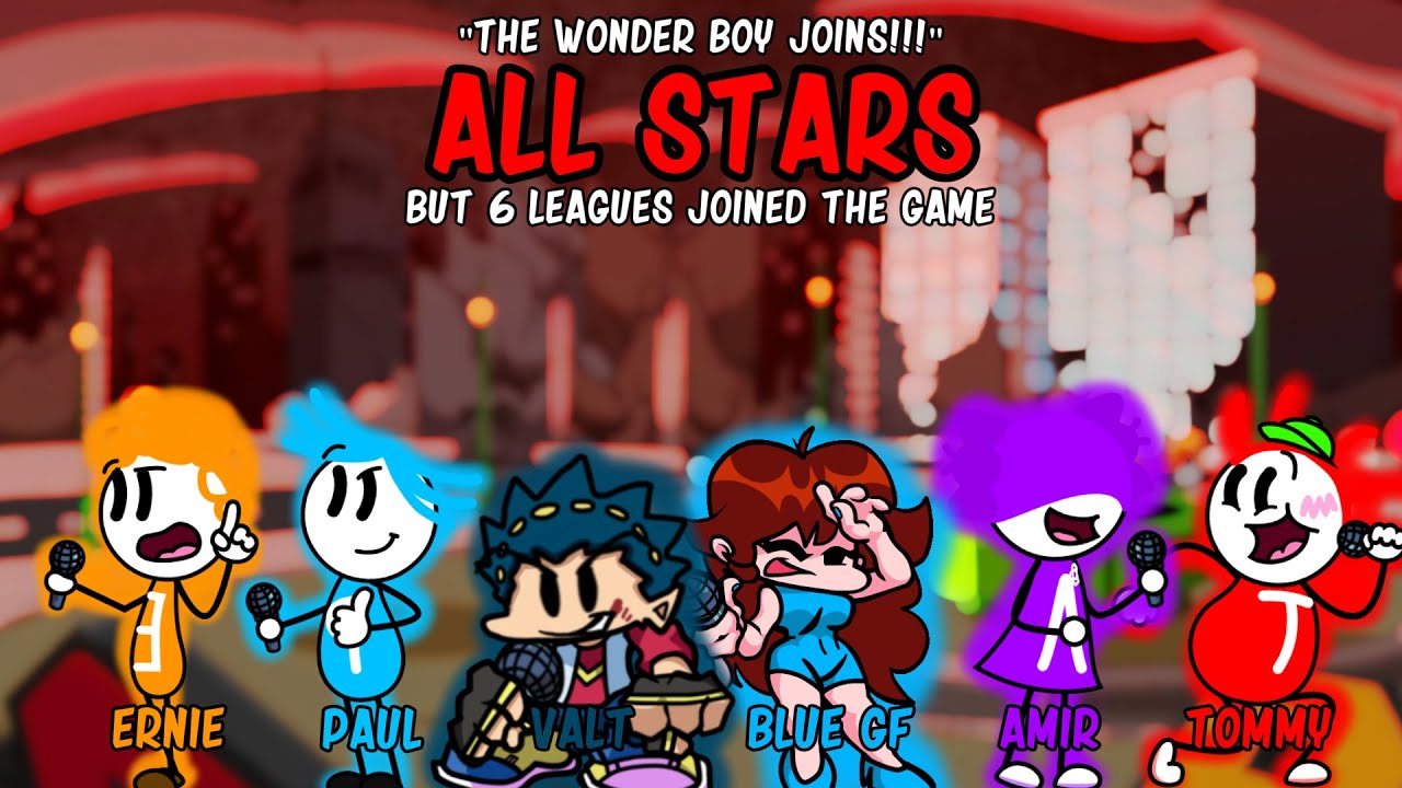 FNF All-Stars - 6 Leagues Join the Game (29 Players, 5 Gods) - YouTube