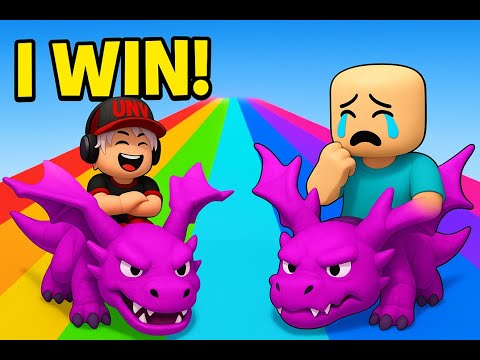 I raced on a dragon in Roblox dragon race... - YouTube