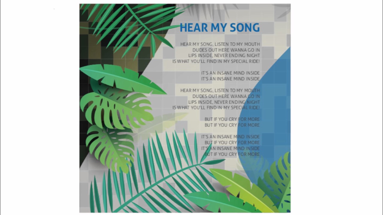 Hear my song - YouTube