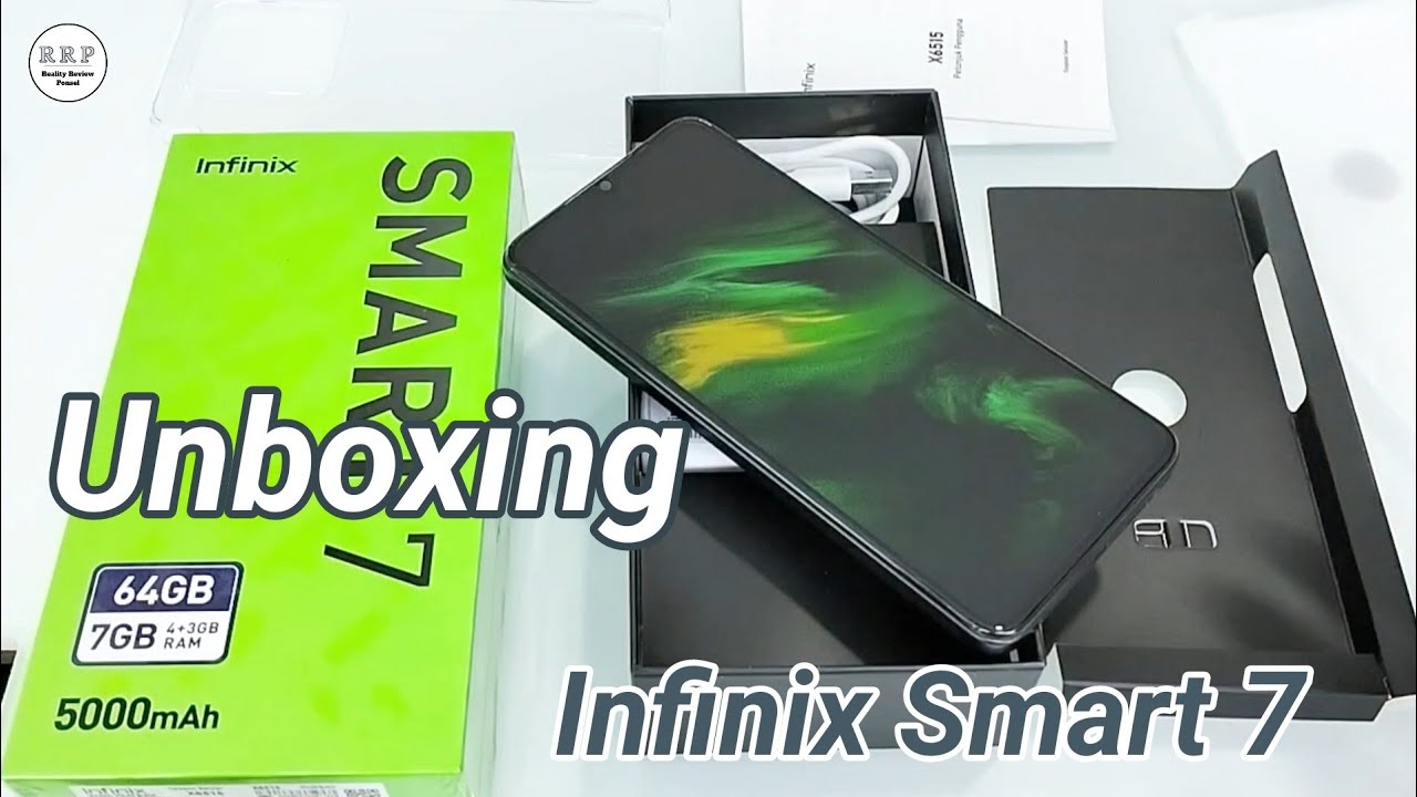Unboxing Infinix Smart 7 4+3/64 Polar Black / Hitam , Dan Kelengkapan ...