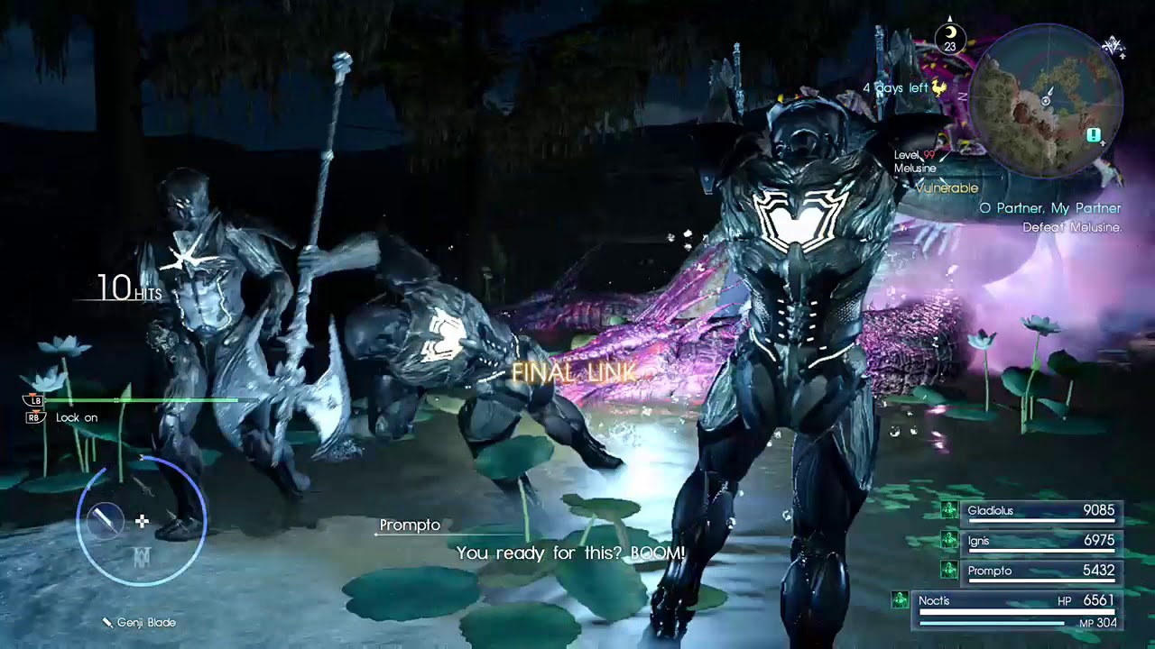 Final Fantasy XV: Finishing off Melusine boss with a 10 link combo ...