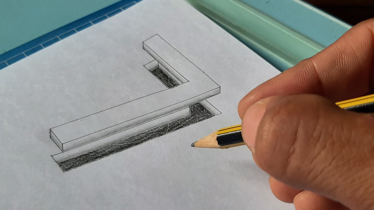 Number 7 Amazing 3D Illusion Drawing - YouTube