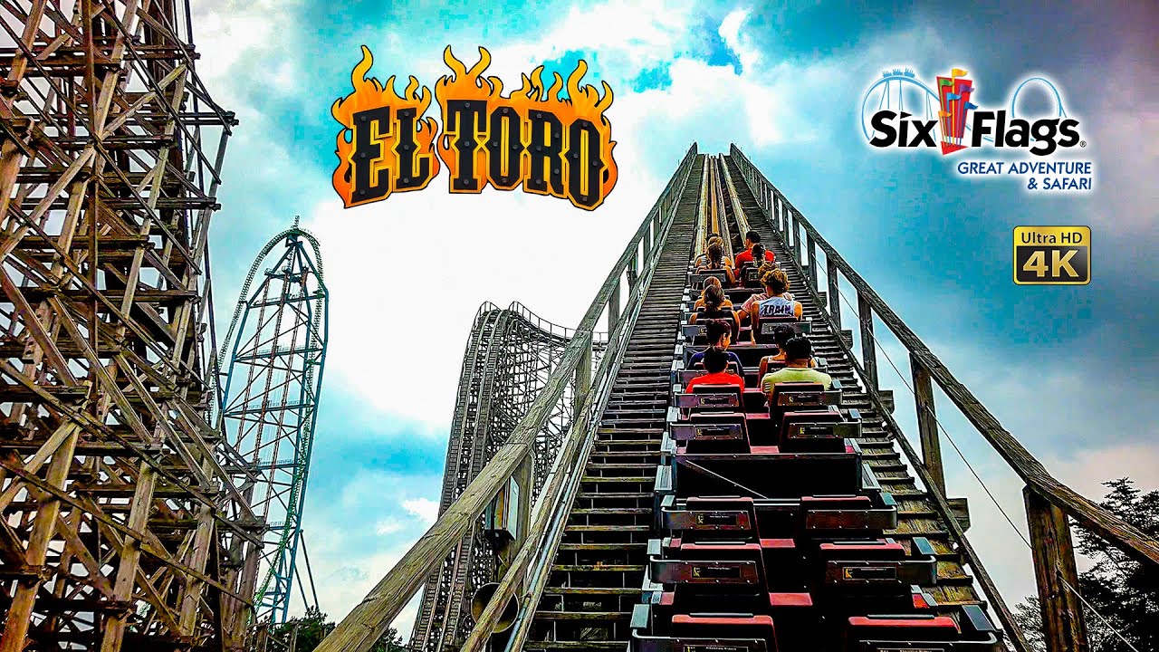 2023 El Toro Roller Coaster On Ride Back Seat 4K POV Six Flags Great ...