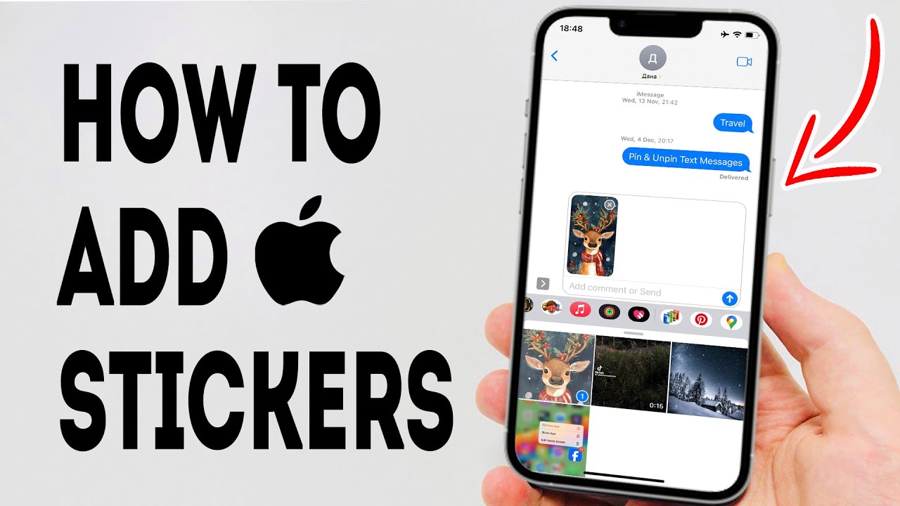 How To Add Stickers To iPhone - Full Guide - YouTube
