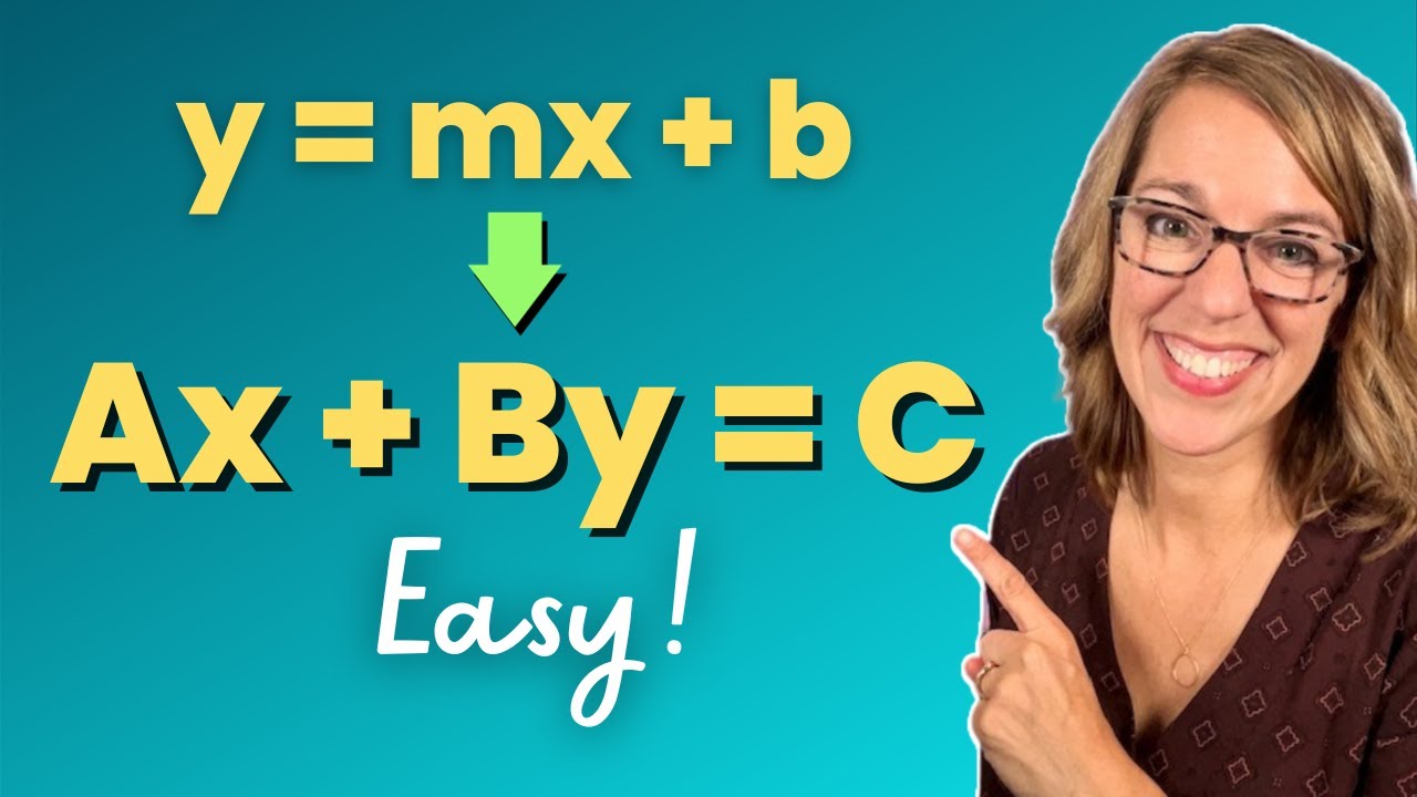 Convert Slope-Intercept Form to Standard Form - YouTube
