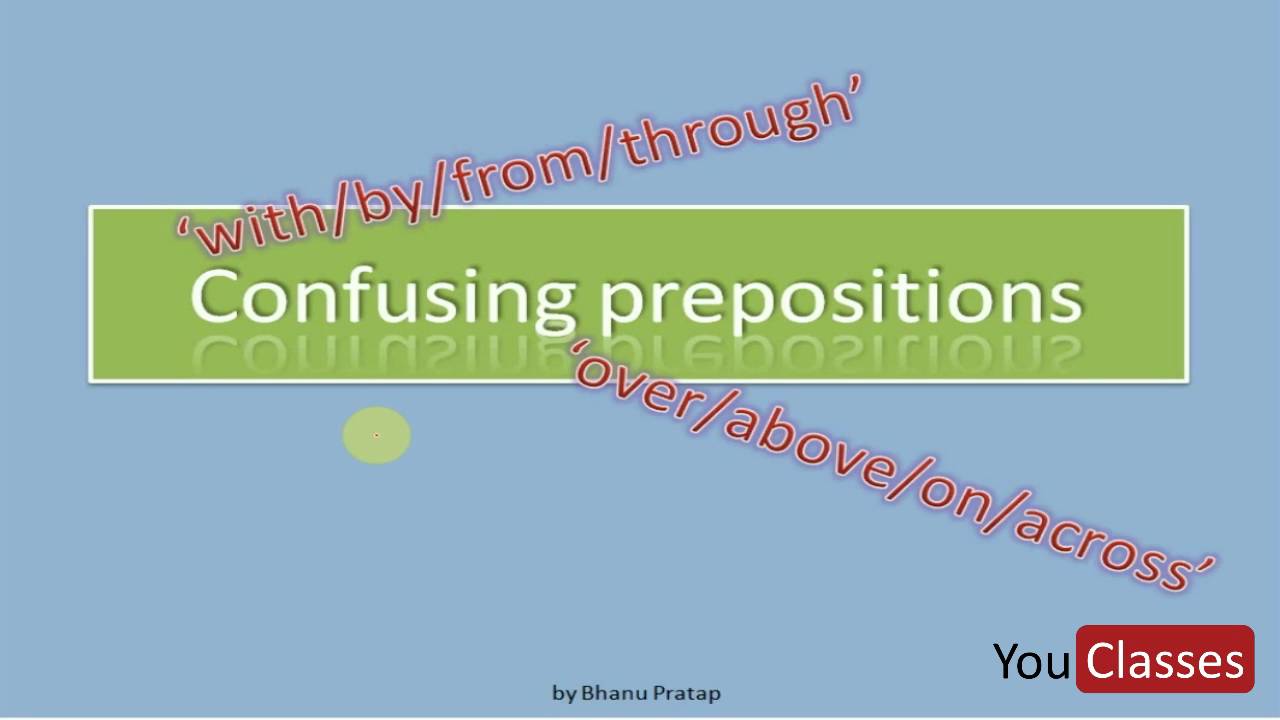Correct use of prepositions - by, from, through, with, on, over, above ...