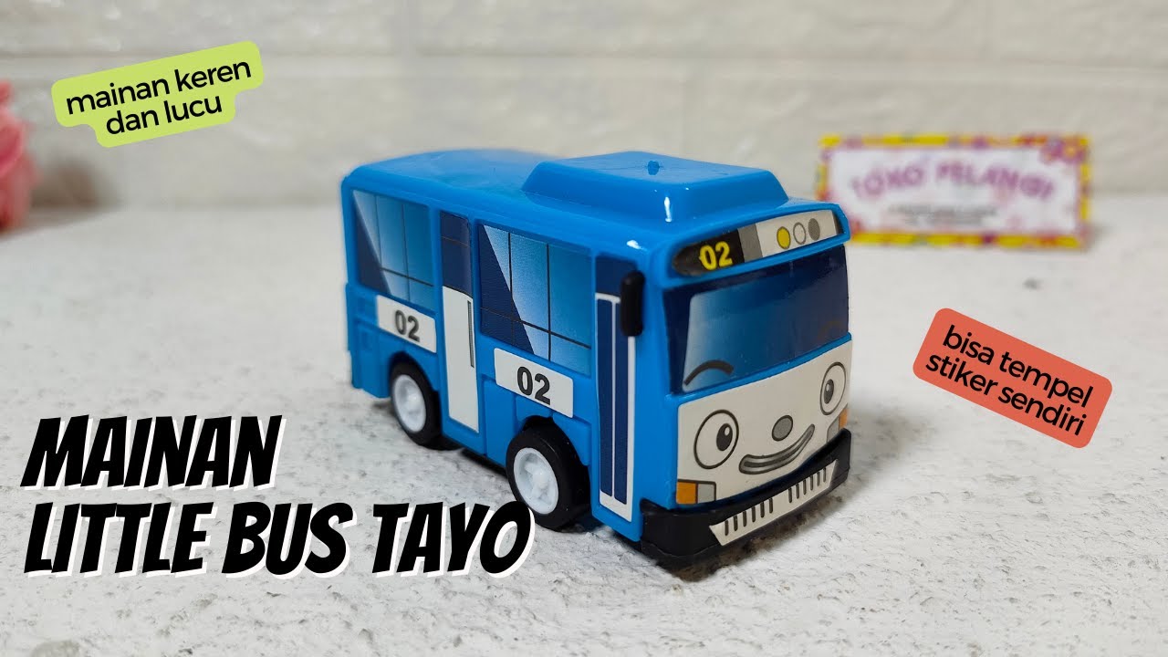 Surprise ada Mainan Bus Tayo Kecil Lucu & belajar menempelkan stiker ...