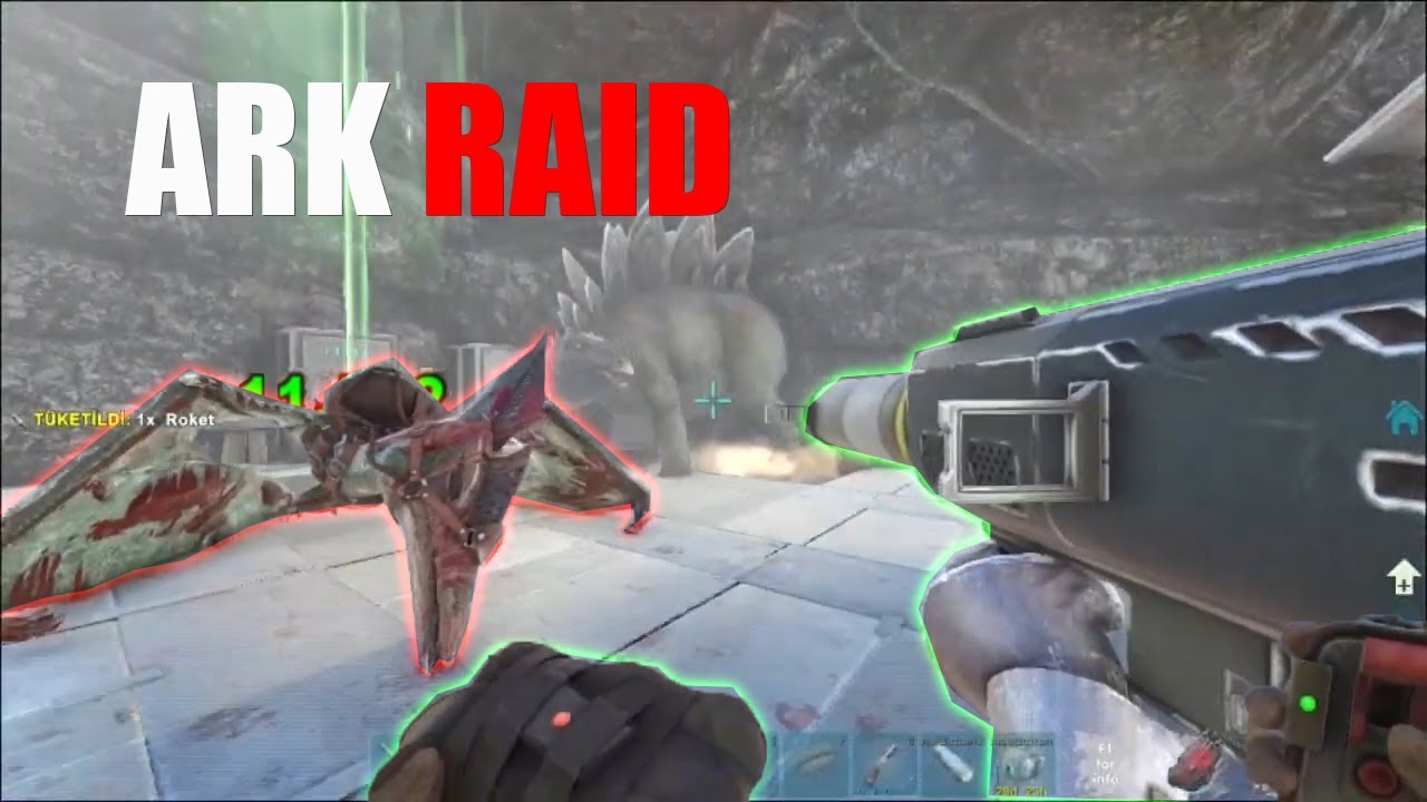 ARK Survival Evolved Raid | Stego ile Tarretli Base Patlatma ...