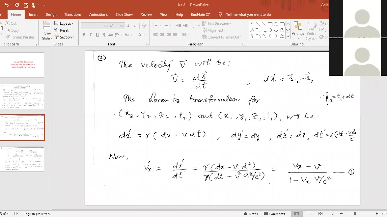 Lec 20 The Relativistic Velocity And The Relativistic Velocity Addition lec-20-the-relativistic-velocity-and-the-relativistic-velocity-addition