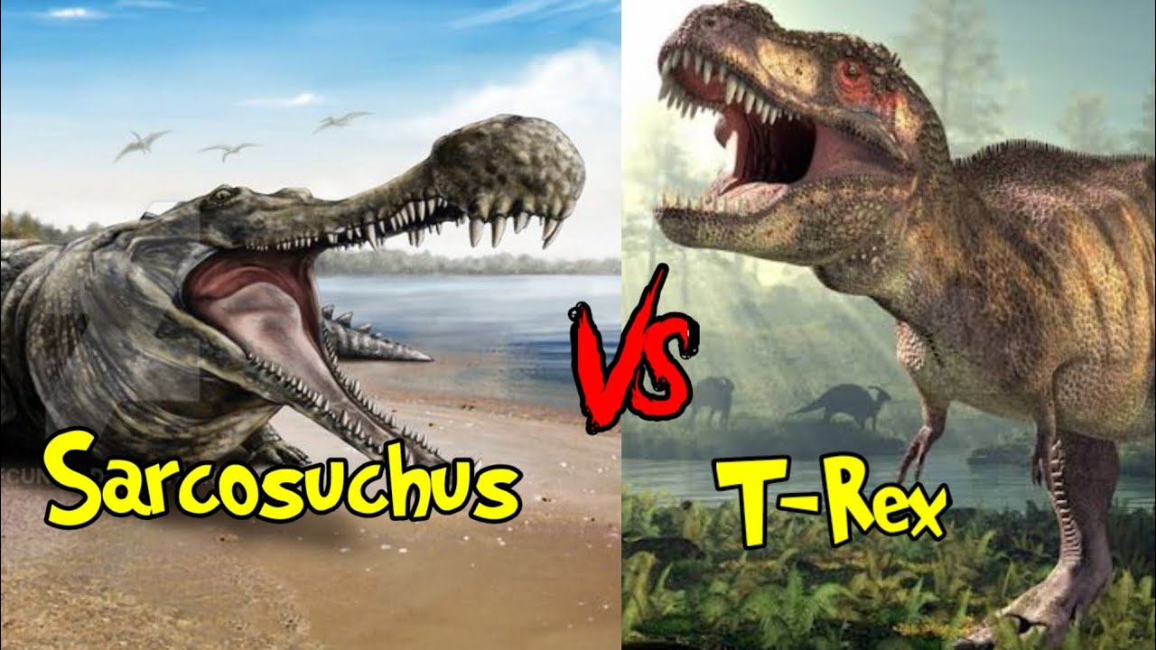 Sarcosuchus vs T Rex || कौन जीतेगा Sarcosuchus और T-Rex की लड़ाई मे ...