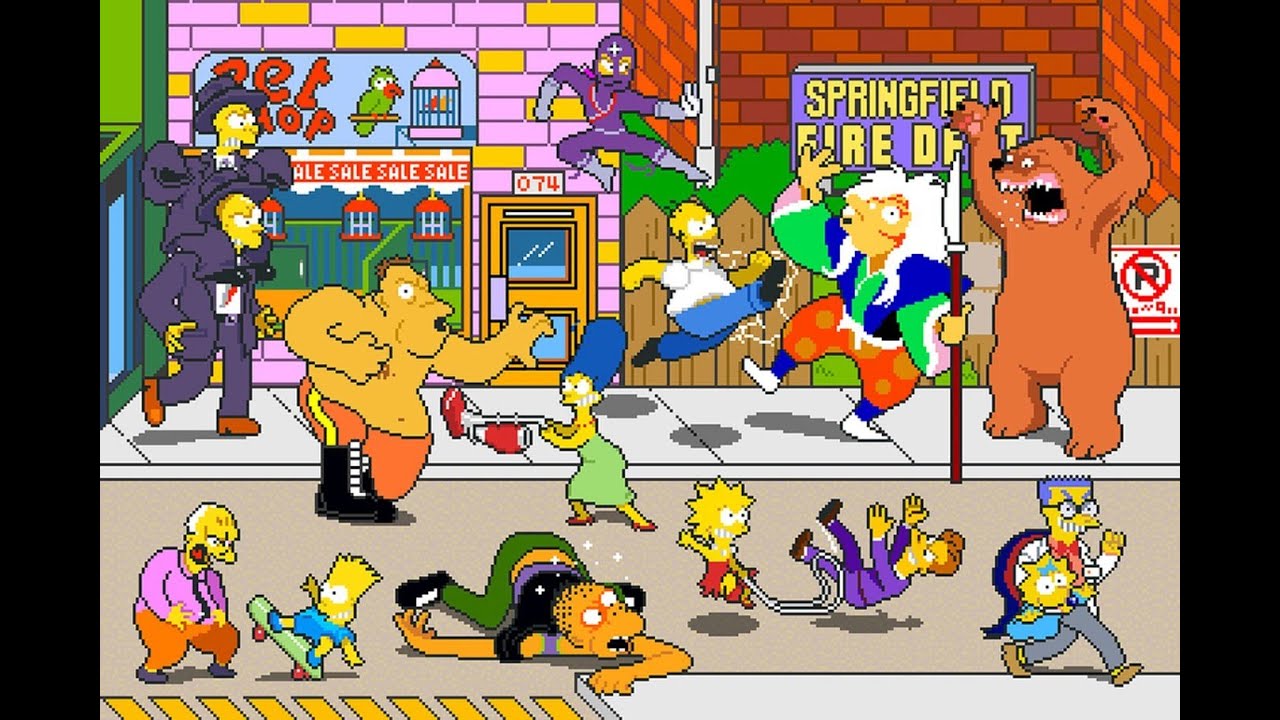 Game.The Simpsons / Симпсоны (прохождение) Mame - YouTube