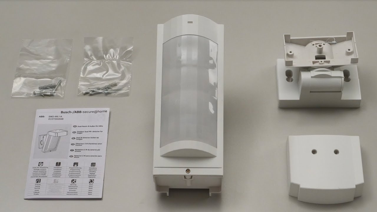 Outdoor dual PIR motion detector for height - YouTube