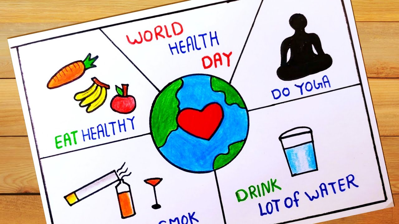 World Health Day Drawing/ World Health Day Poster/ How to draw World ...